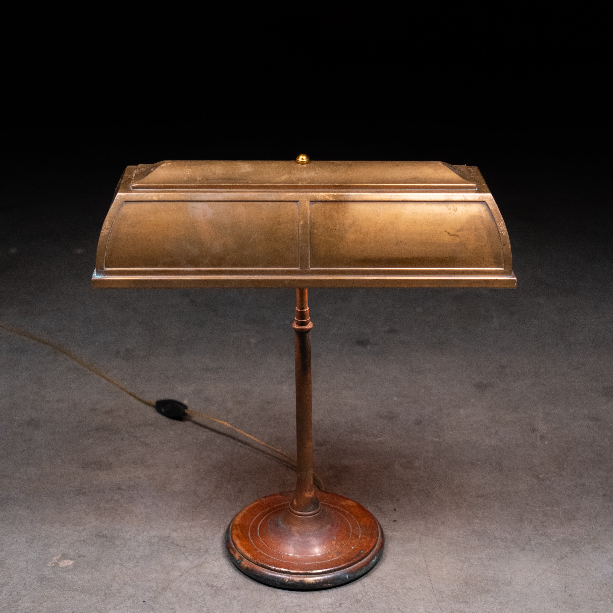 1910 IP Frink Reflective Bronze Bank Lamp