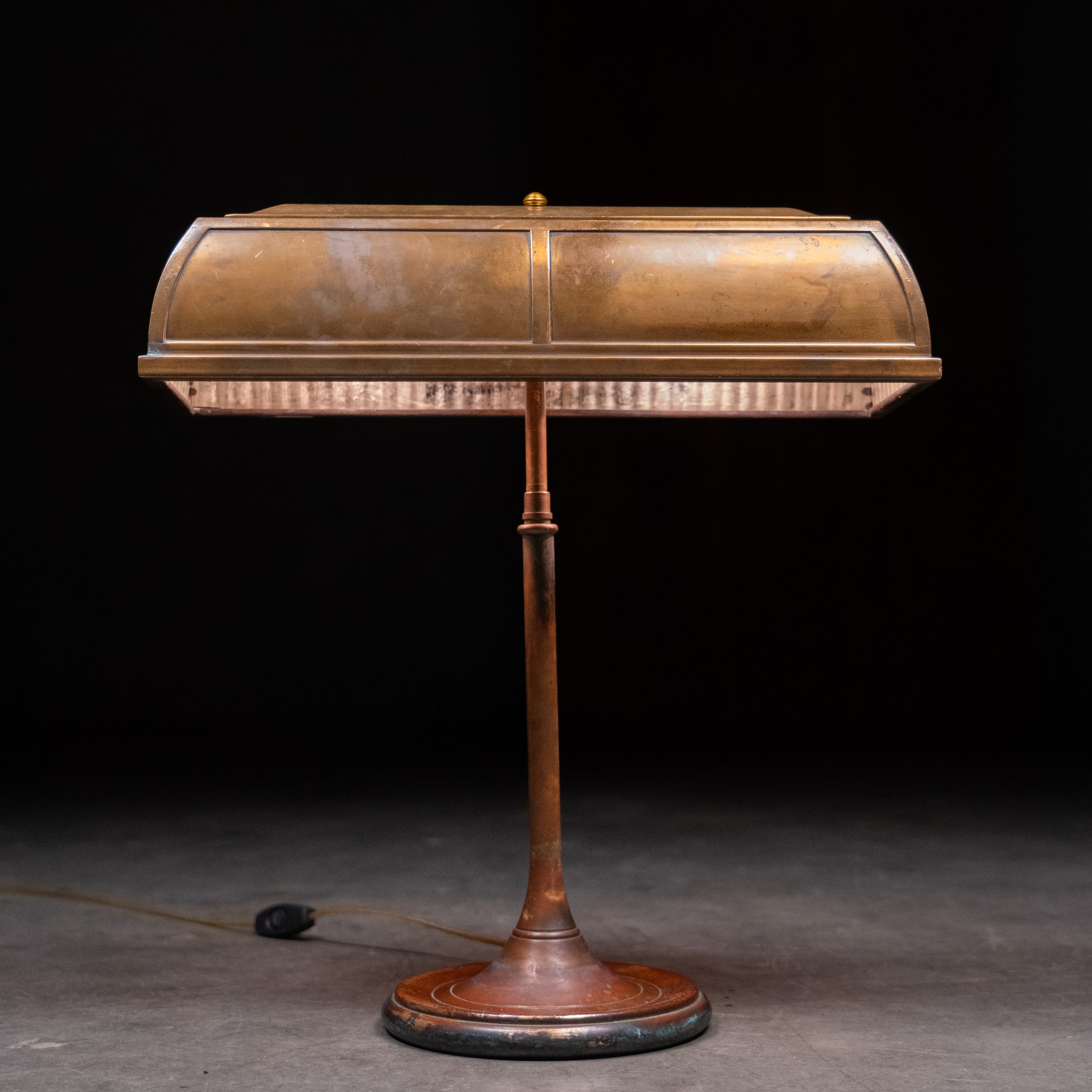 1910 IP Frink Reflective Bronze Bank Lamp