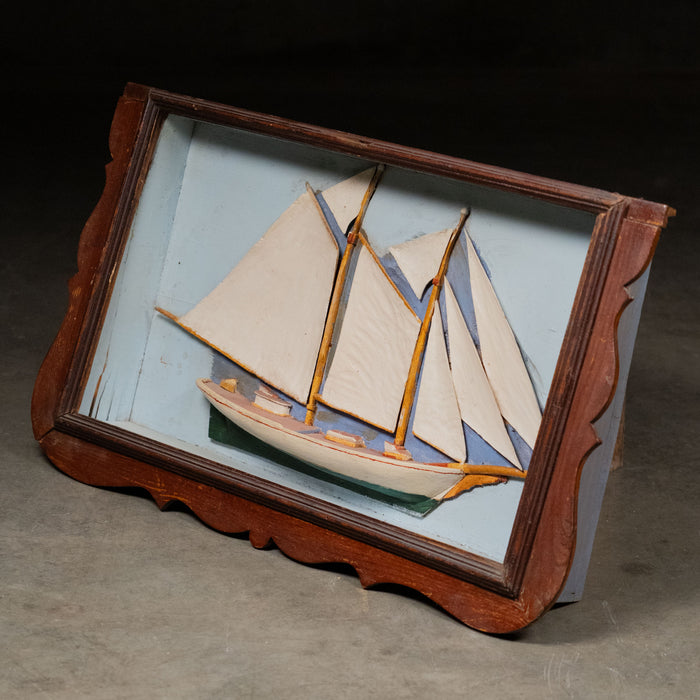 1920 Nova Scotia Folk Art Ship Diorama
