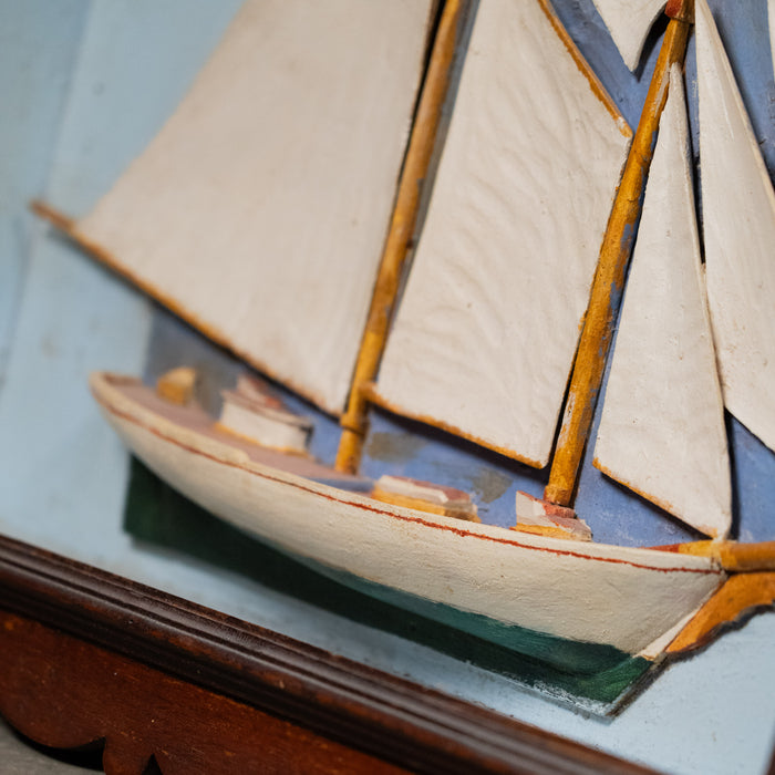 1920 Nova Scotia Folk Art Ship Diorama