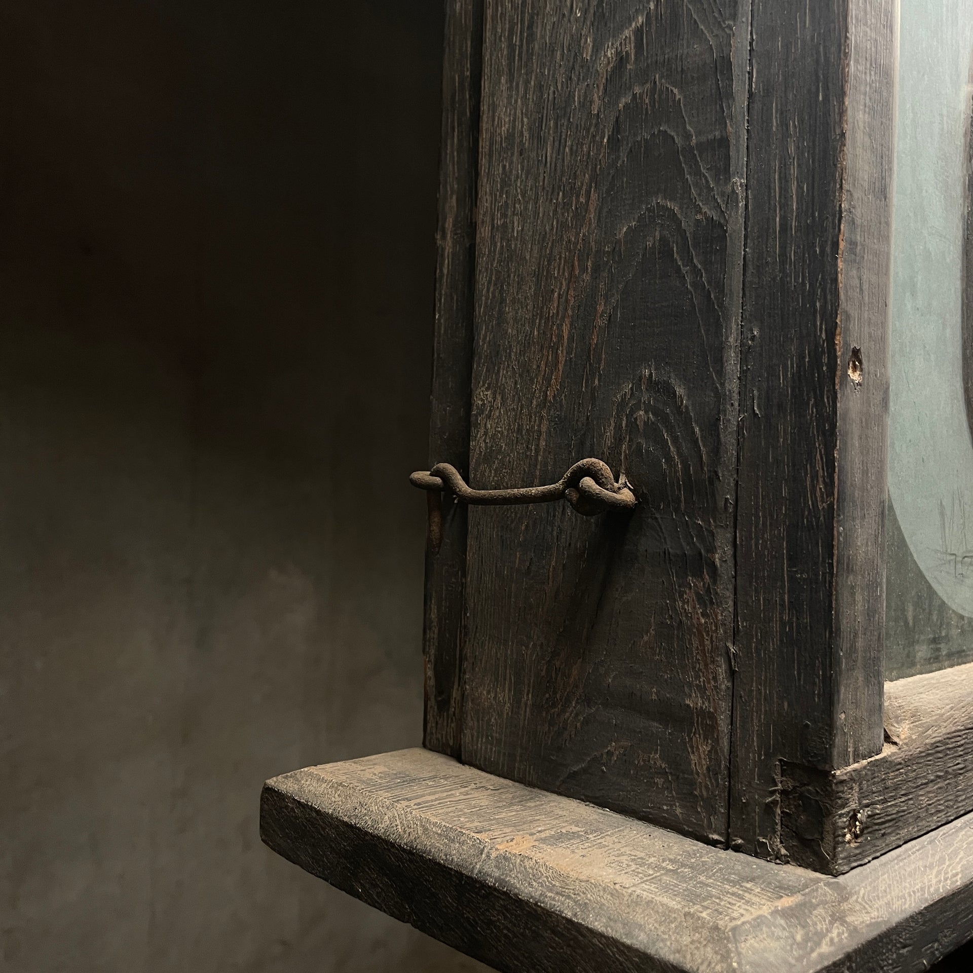 Circa 1920 Wooden Two-Sided Glass Electric Sign