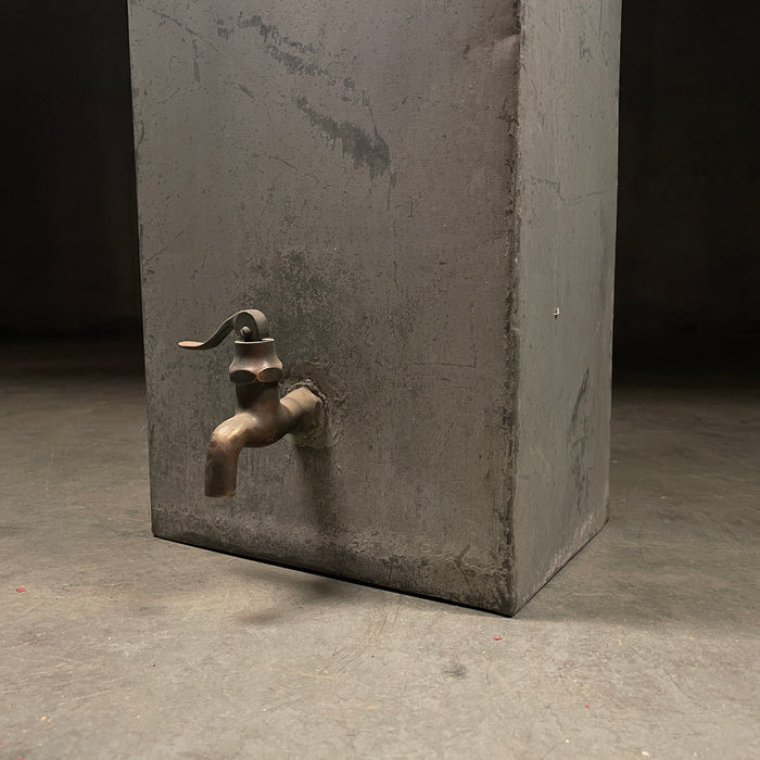 Rare Circa 1920 Galvanized Water Cooler from a Train by Henry Giessel