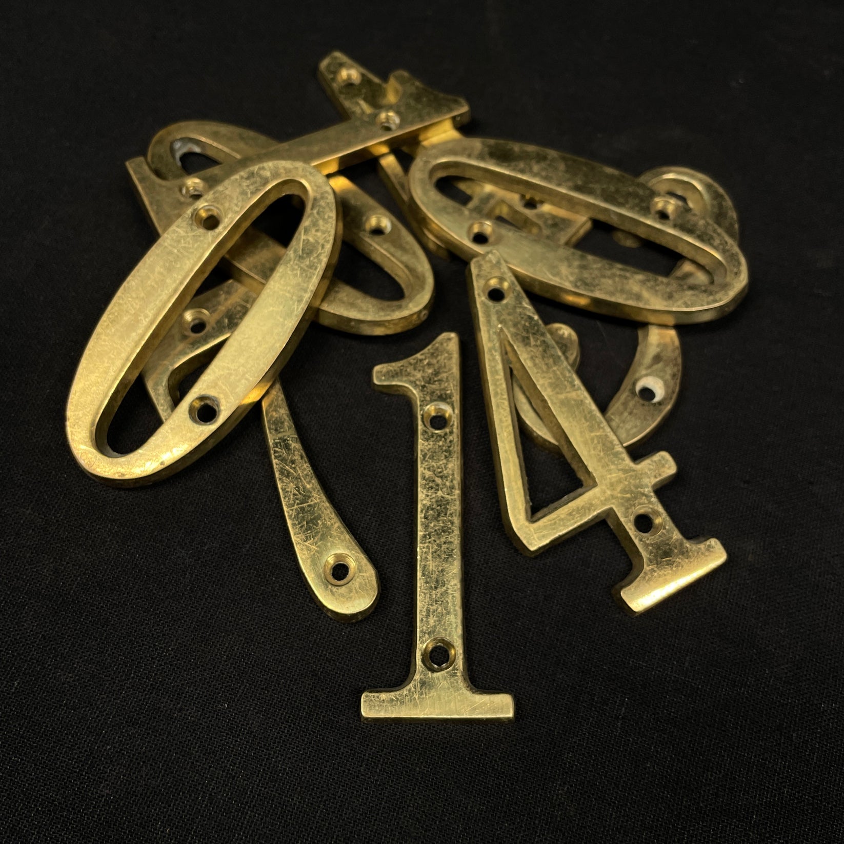 Solid Brass Vintage Door Numbers