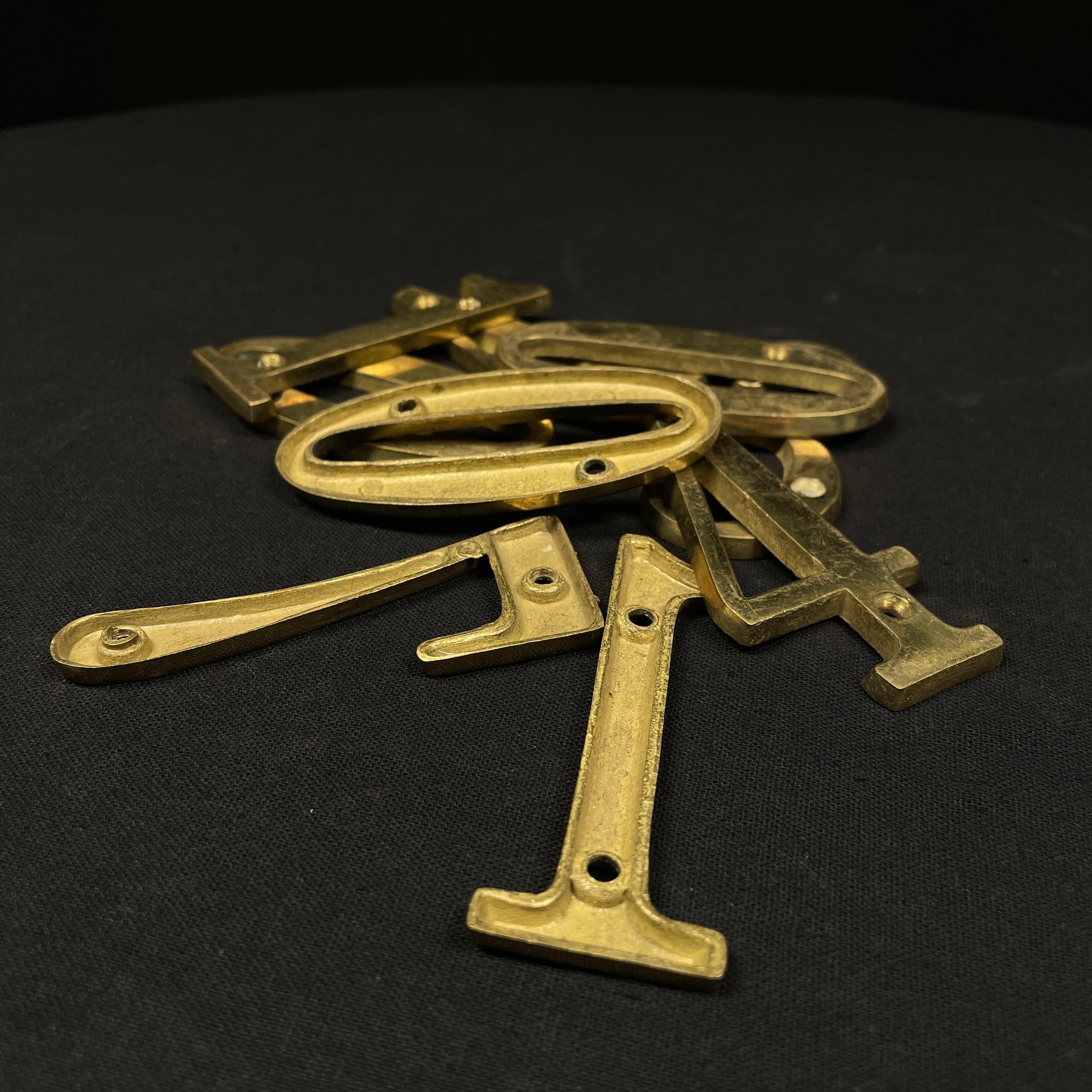 Solid Brass Vintage Door Numbers