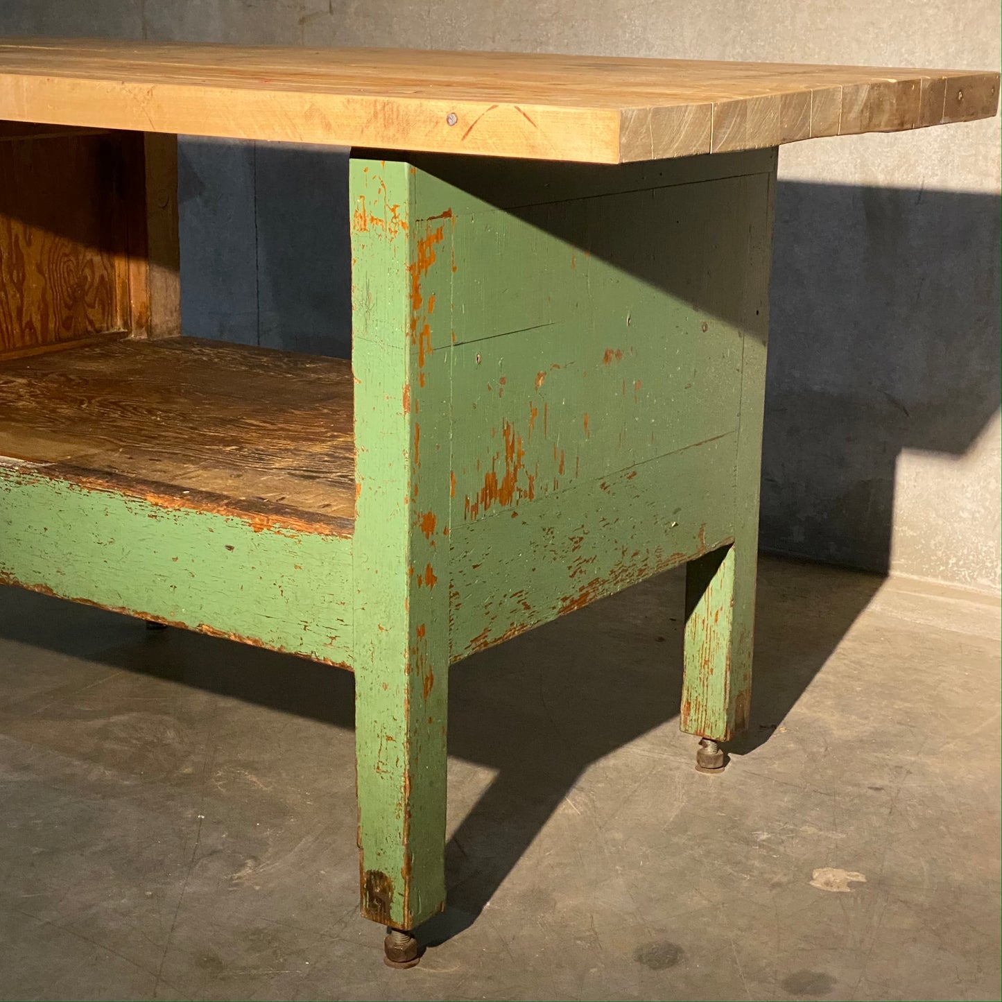 1920 Butcher Block Kitchen Island / Work Table