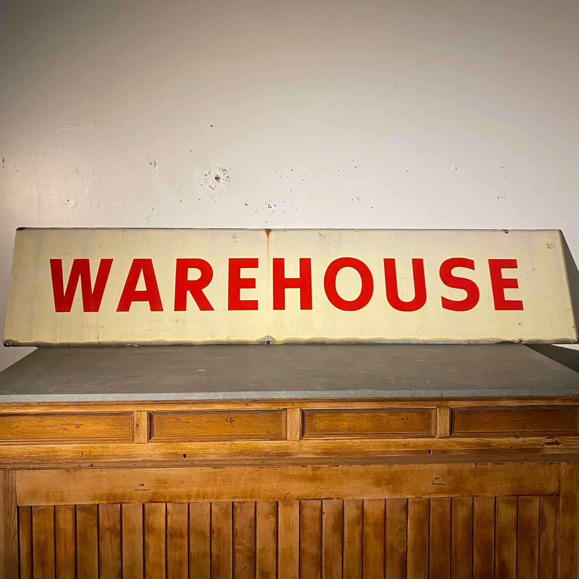 1940 Large Porcelain "Warehouse" Sign