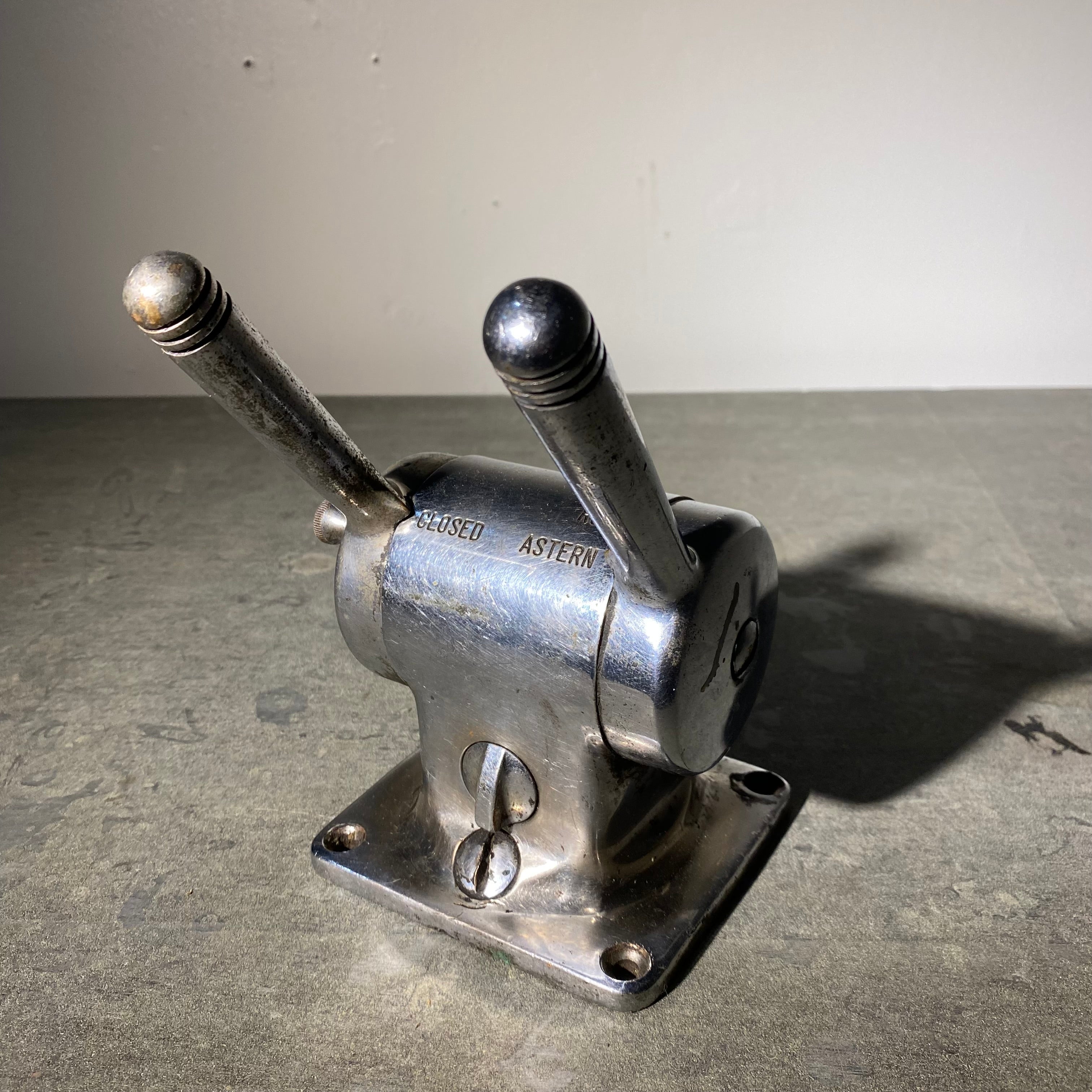 1940 twin lever solid brass Boat SPEED Controller