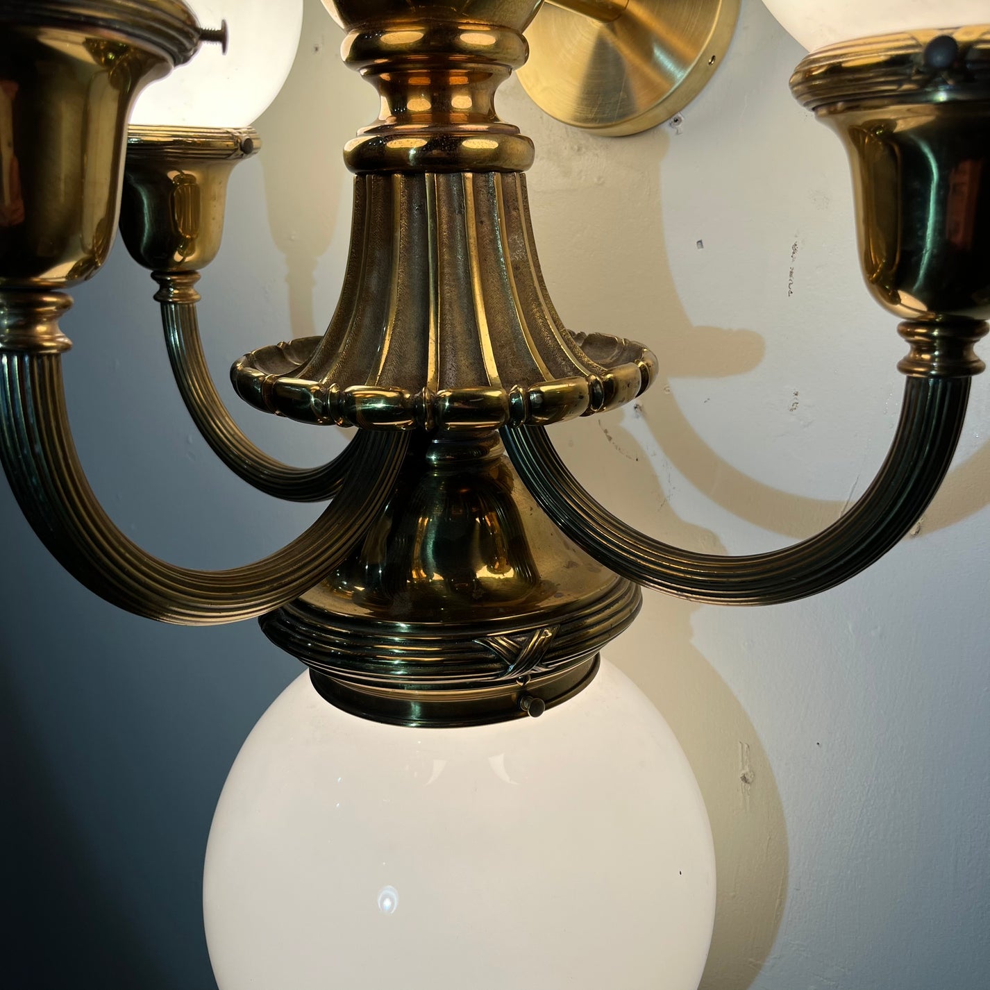 1910 solid brass SCONCE FROM CHICAGO COURT HOUSE