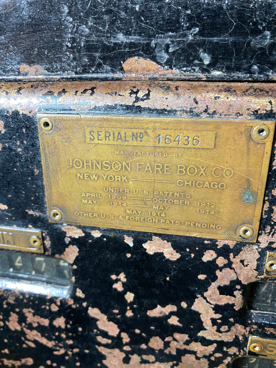 C 1900 Johnson FARE BOX – Scott Landon Antiques and Interiors