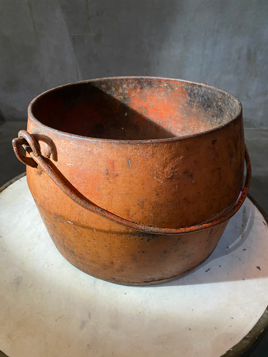 1920 CAST IRON PAINTED cauldron / planter – Scott Landon Antiques and ...