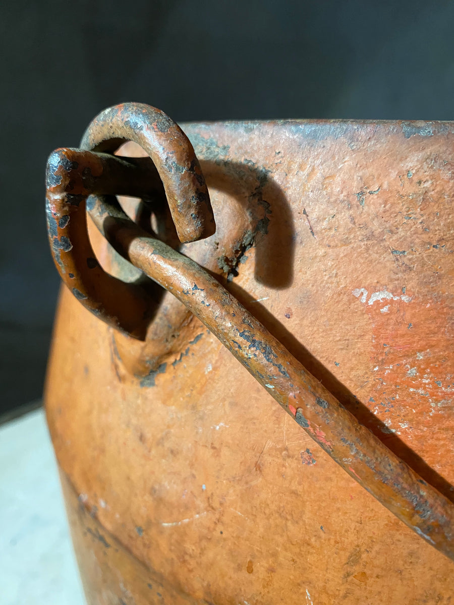 1920 CAST IRON PAINTED cauldron / planter – Scott Landon Antiques and ...