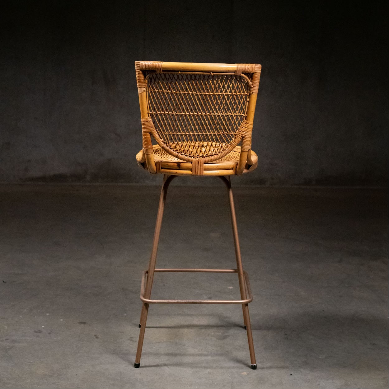 Set of four MCM DANNY HO FUNG RATTAN counter stools – Scott Landon ...