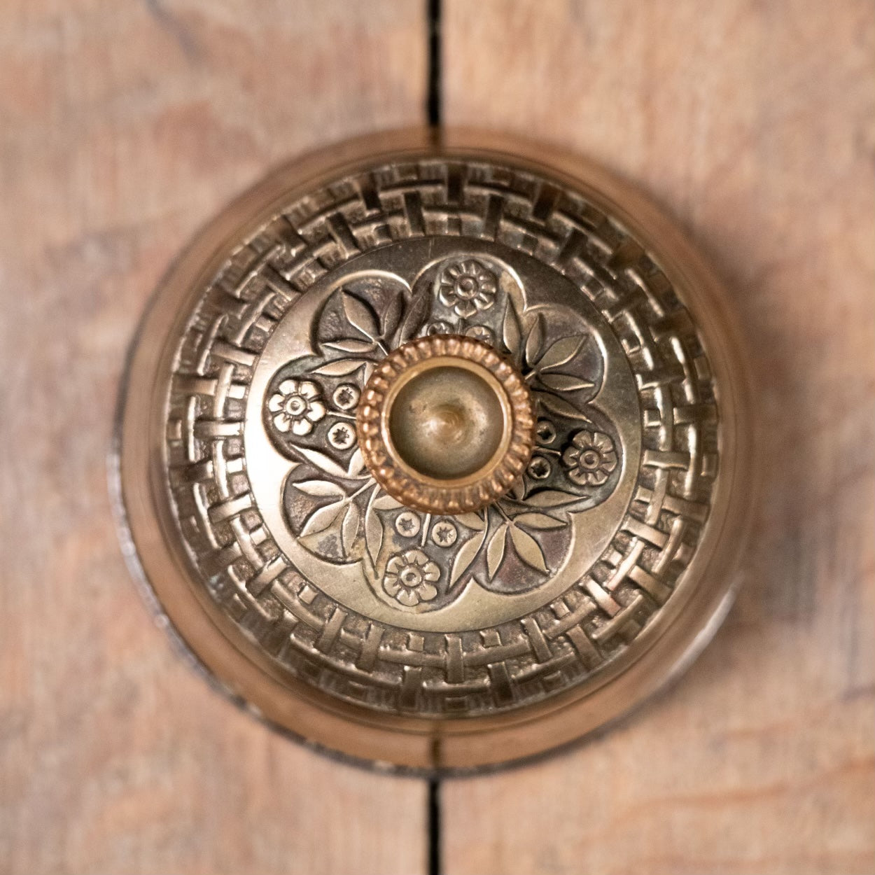 Victorian mechanical brass doorbell