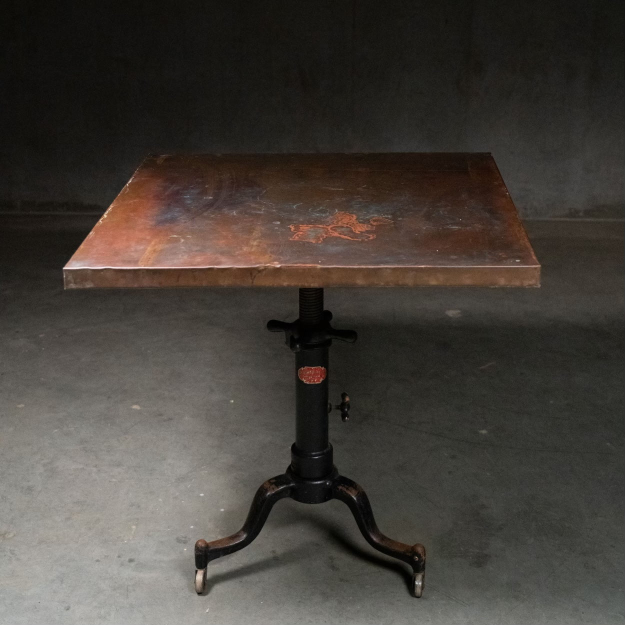 1920 adjustable copper top factory dining table – Scott Landon Antiques ...