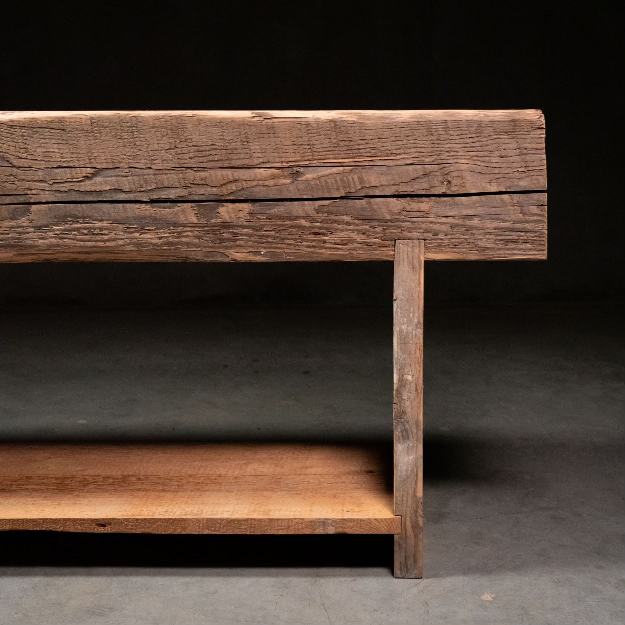 Bespoke reclaimed wood console table – Scott Landon Antiques and Interiors