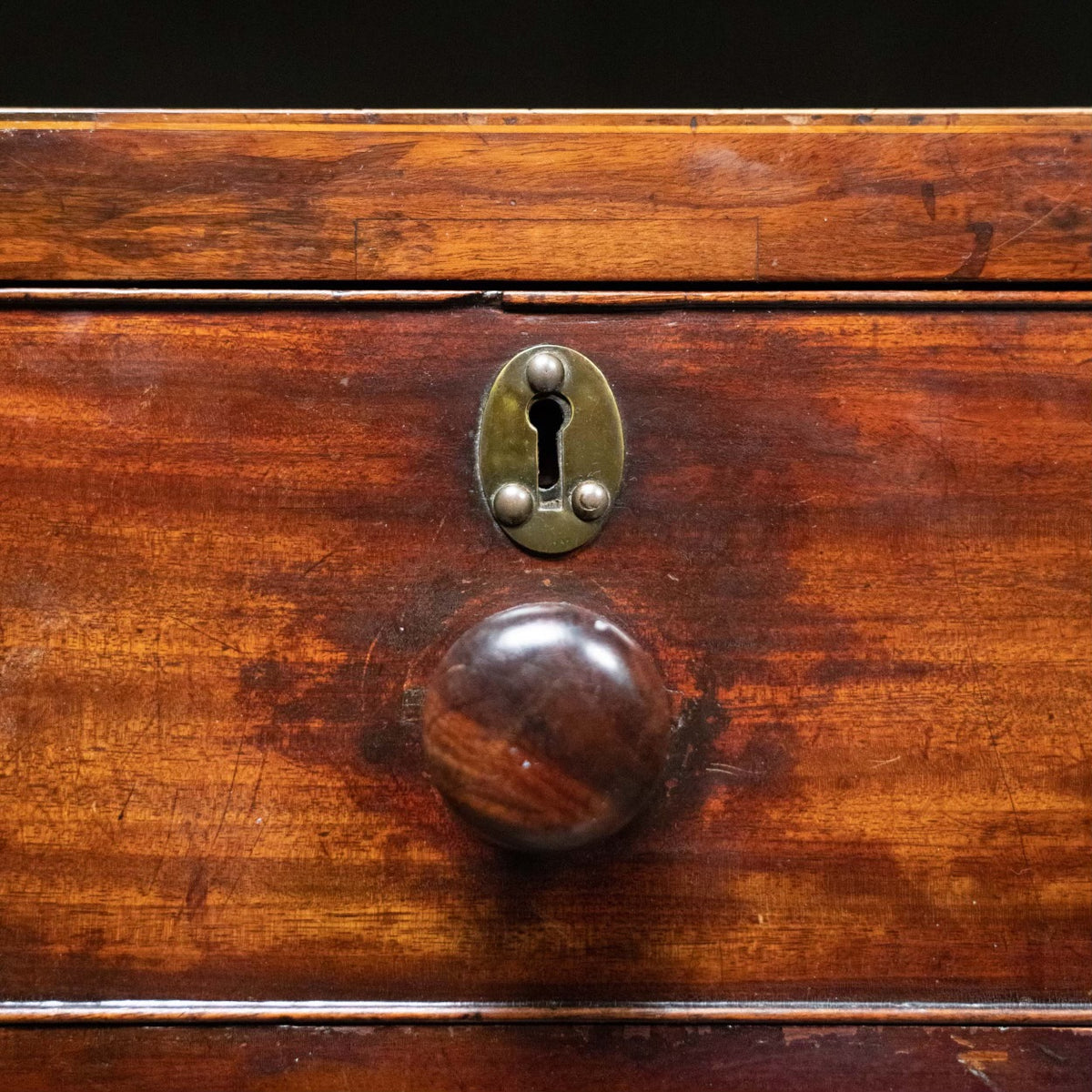 1820 regency English mahogany veneer CHEST OF DRAWERS – Scott Landon ...