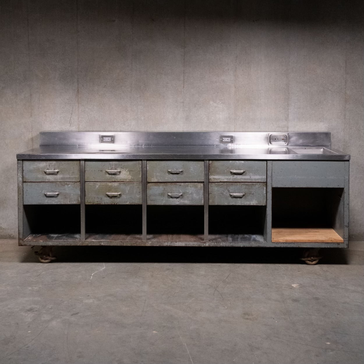 1950 metal industrial kitchen cabinet – Scott Landon Antiques and Interiors