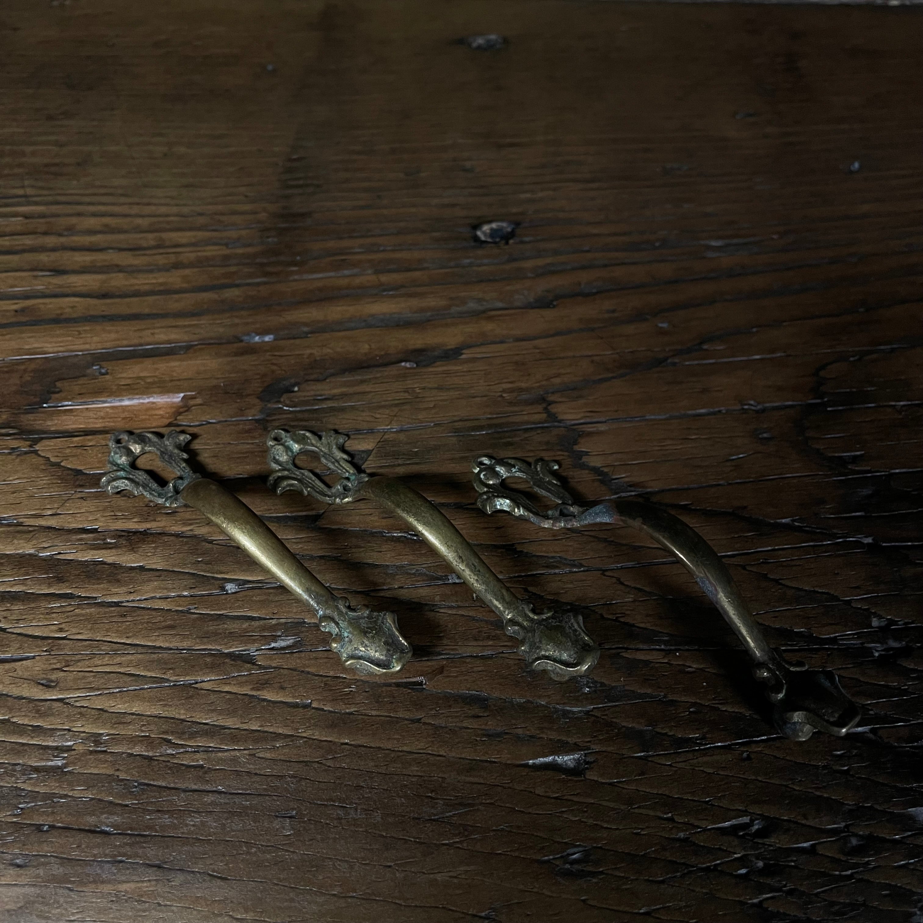 1910 Solid Brass Key Hole Handles