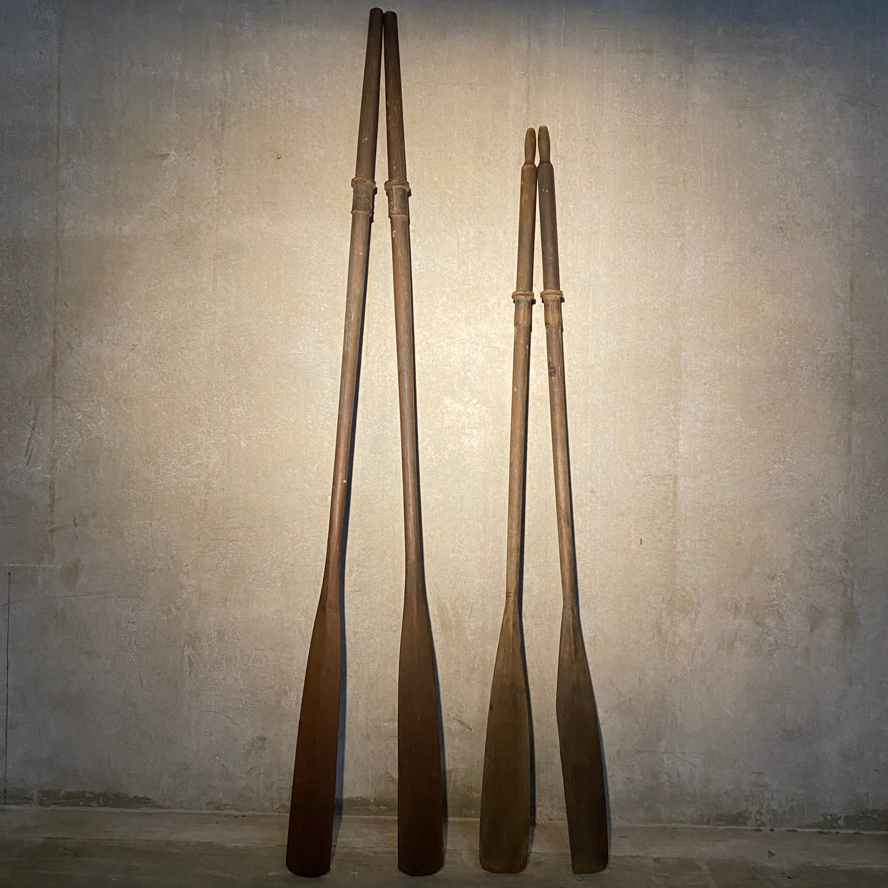1940 Large Dark Brown Boat Oars