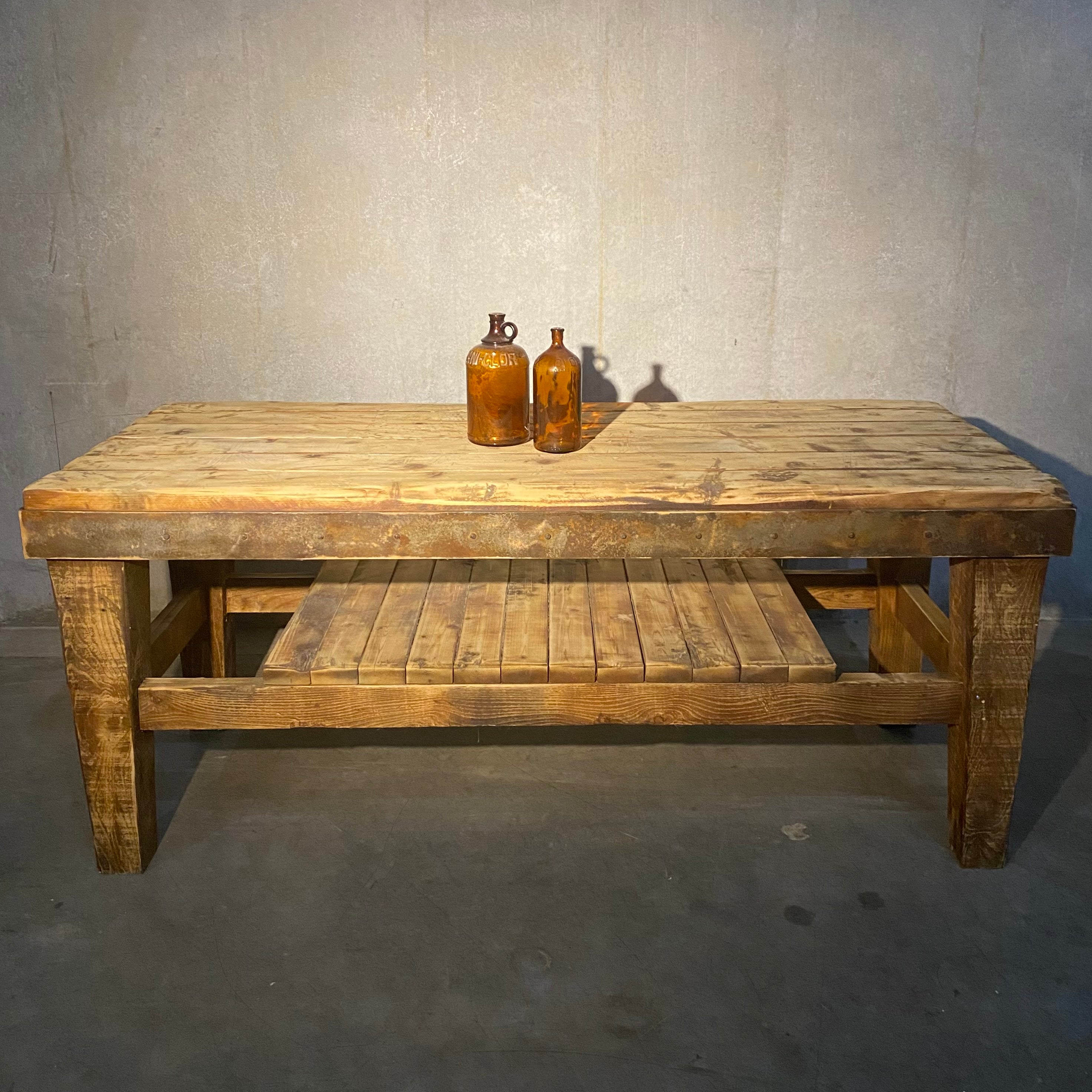 Industrial Wood Work Table