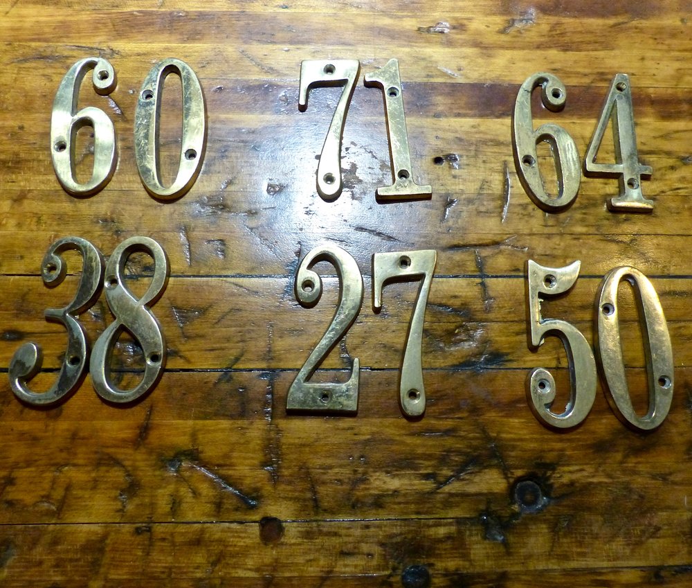 Solid Brass Vintage Door Numbers – Scott Landon Antiques and Interiors